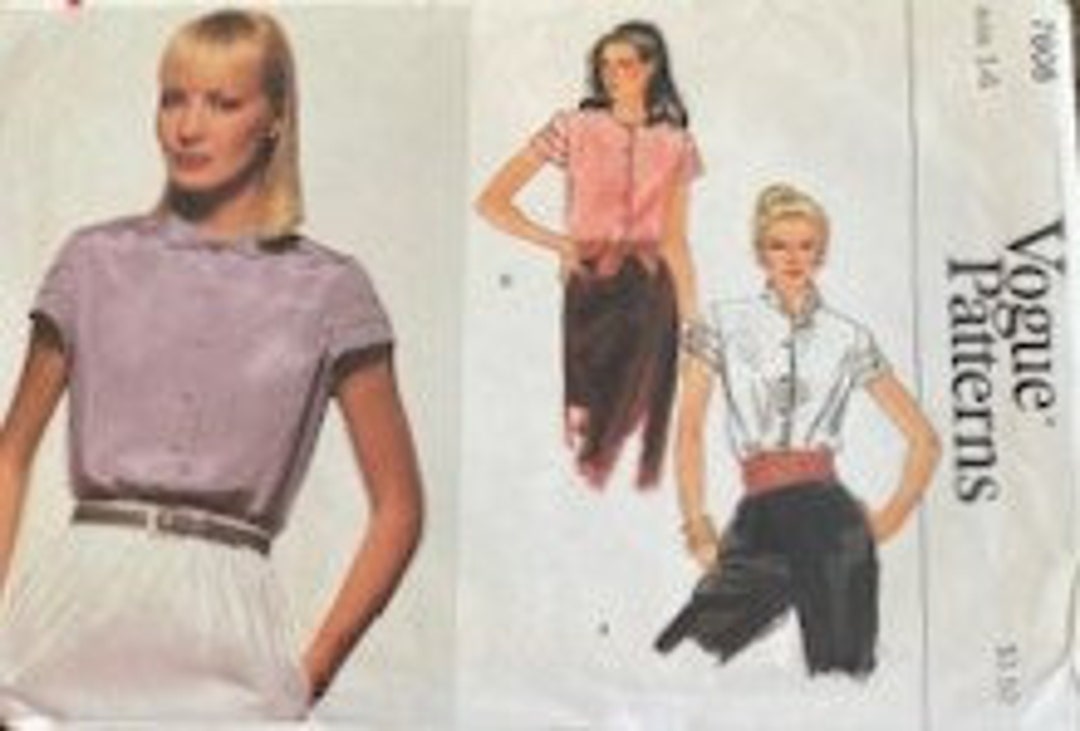 Vogue Pattern 7608 for Misses' Blouse - Etsy