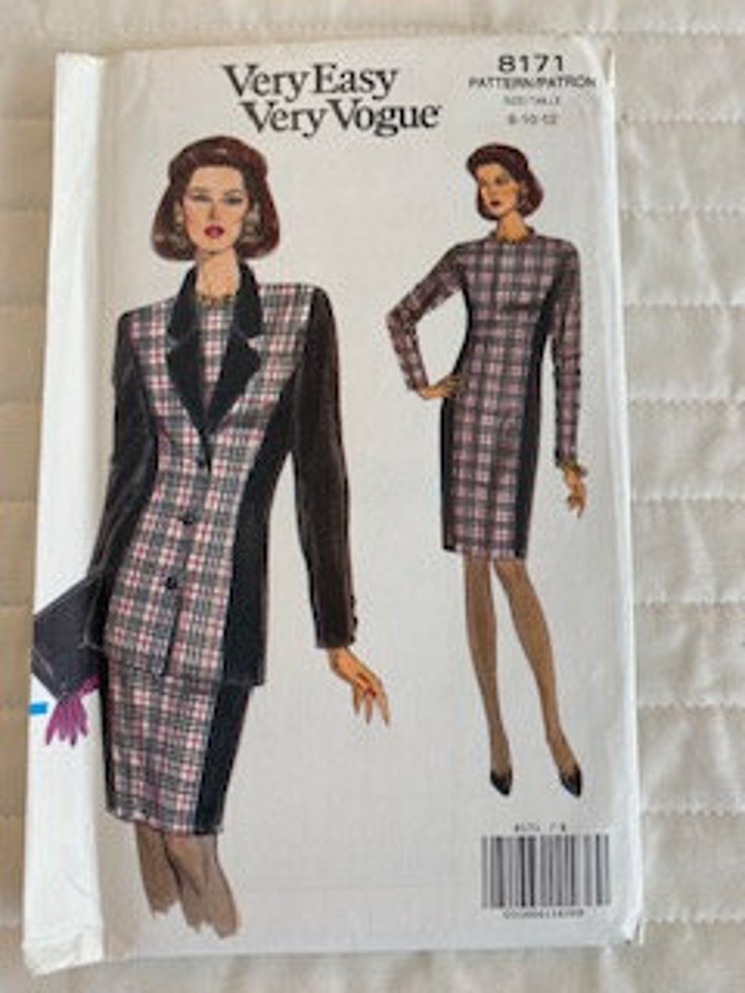Very Easy Vogue Pattern 8171 for Misses' Jacket and Dress: Uncut - Etsy