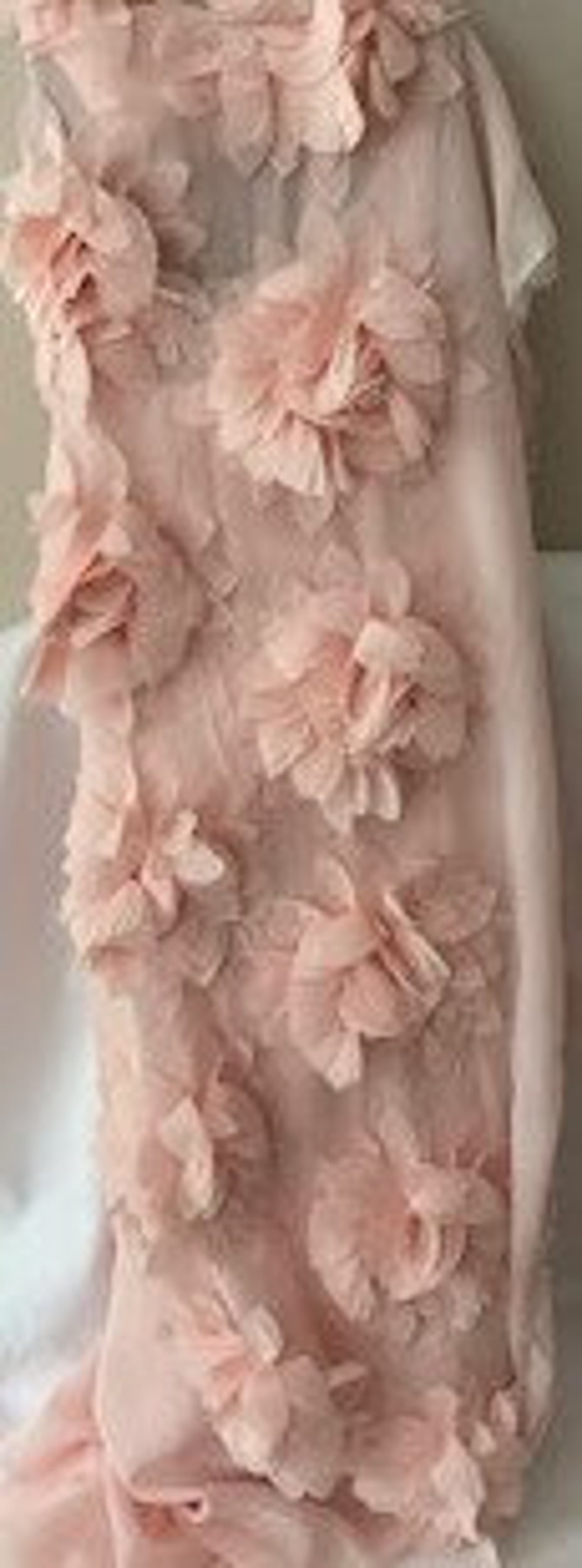 3-D Floral Embellish Border Chiffon Fabric - Etsy