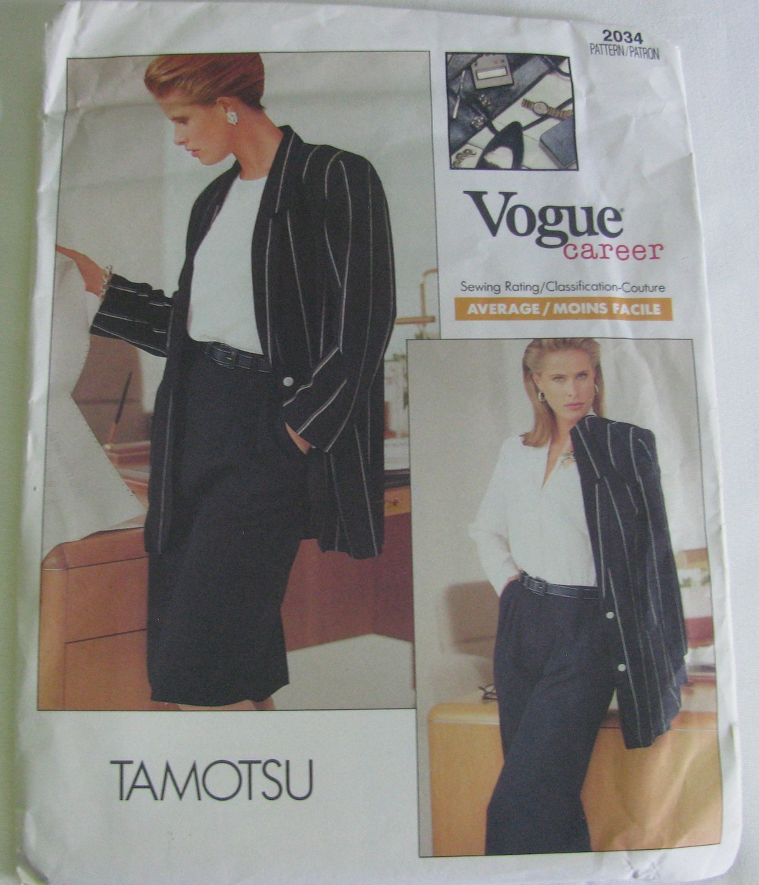 Vogue Pattern 2034 Misses' Career Jacket, Skirt & Pants, Uncut - Etsy