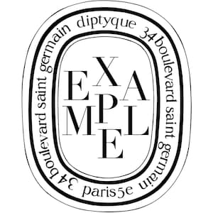 Personalized Diptyque Label Sticker Diptyque Logo Custom - Etsy Canada