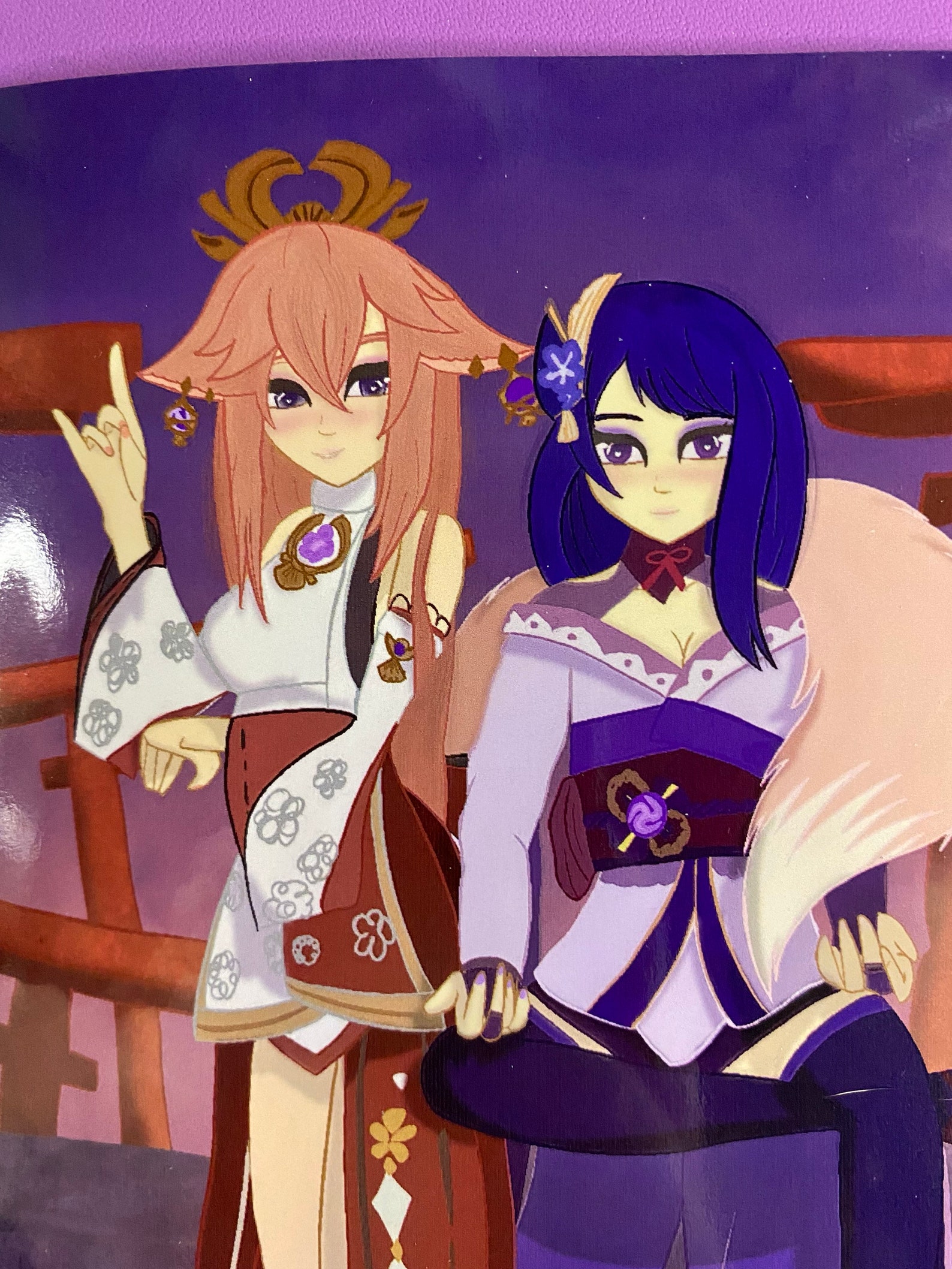 Buy Yae Miko and Raiden Shogun 4x6 Print Online in India - Etsy