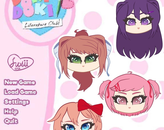 Doki Doki Literature Club DDLC Stickers - Etsy