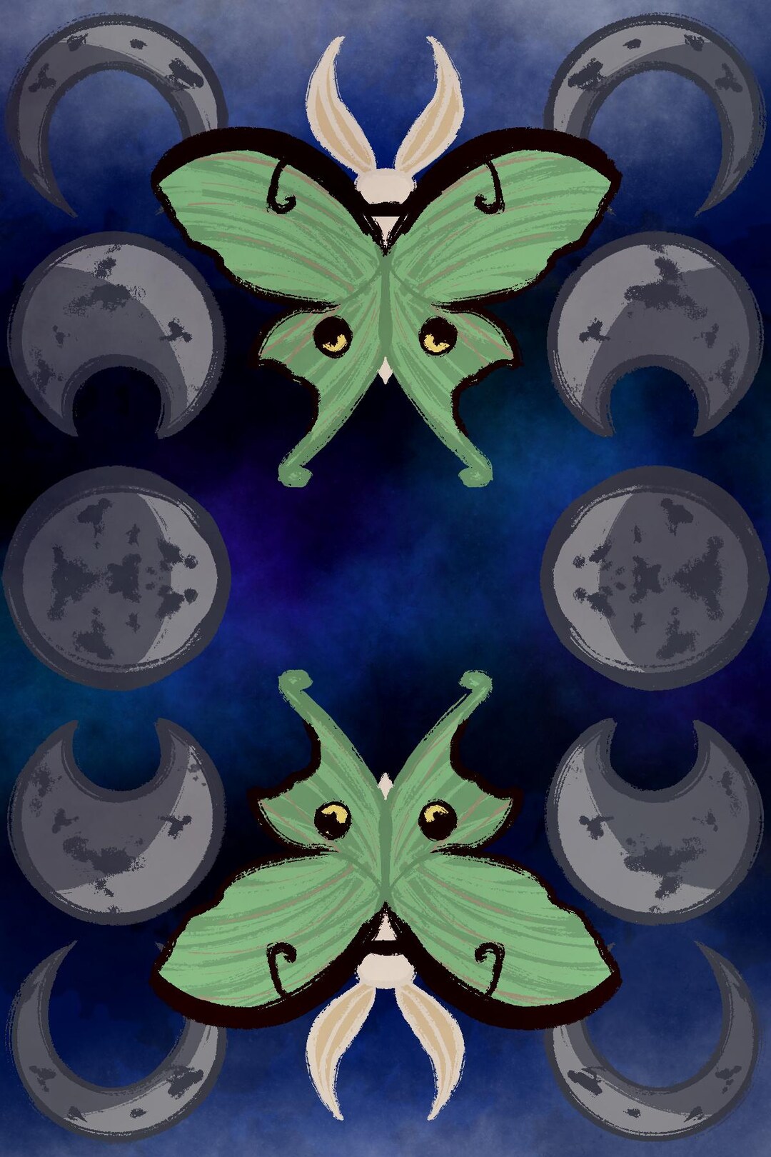 Luna Moth Print - Etsy