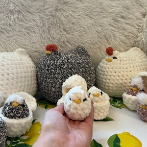 Mama Chicken Plushie - Farmhouse Chicken - Mama and Chicks - Handmade ...