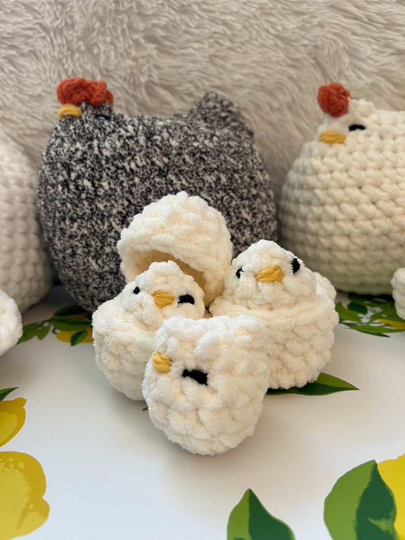 Mama Chicken Plushie - Farmhouse Chicken - Mama and Chicks - Handmade ...