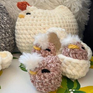 Mama Chicken Plushie - Farmhouse Chicken - Mama and Chicks - Handmade ...
