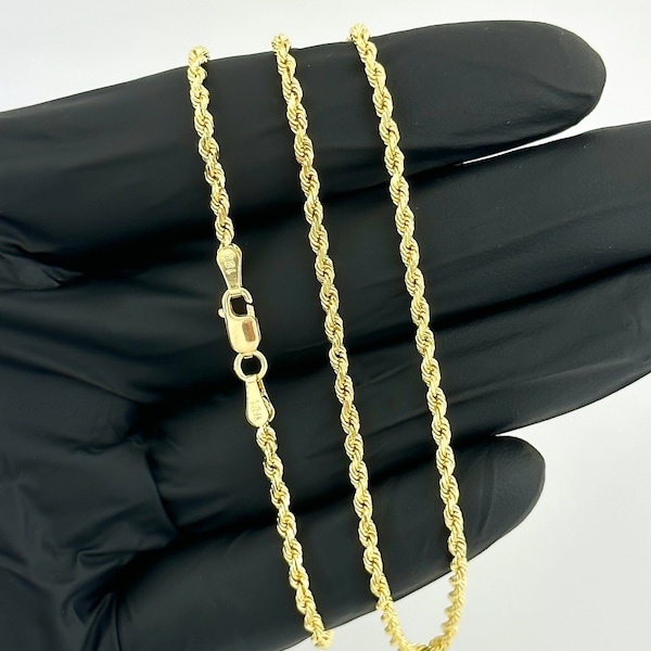 18k Gold 2mm Rope Chain - Etsy