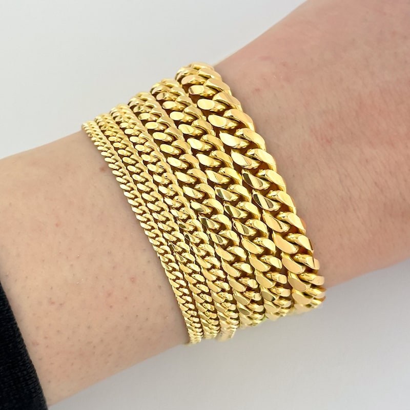 18k Solid Gold Bracelet Mens - Etsy