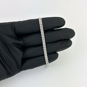 Solid Platinum Rope Chain Diamond Cut Necklace PT950 - Etsy