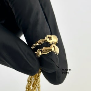 Solid 14k Yellow Gold Heavy Anchor H-link Chain Italian Necklace - Etsy