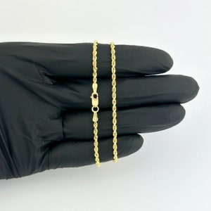 2mm Solid 18k Italian Gold Twisted Rope Chain Real Genuine Gold Heavy ...