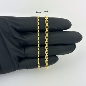 Solid 14k Yellow Gold Heavy Anchor H-link Chain Italian Necklace - Etsy