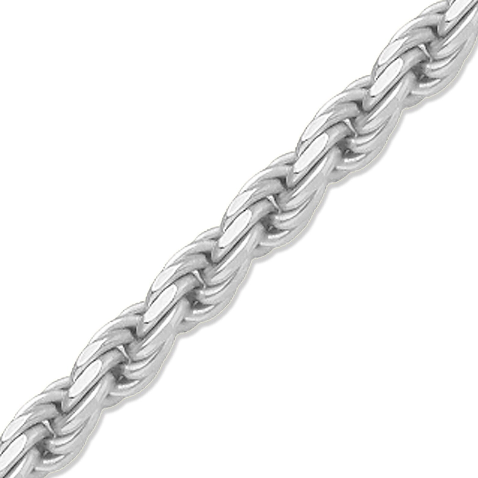 Solid Platinum Rope Chain Diamond Cut Necklace PT950 - Etsy