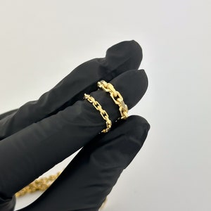 Solid 14k Yellow Gold Heavy Anchor H-link Chain Italian Necklace - Etsy