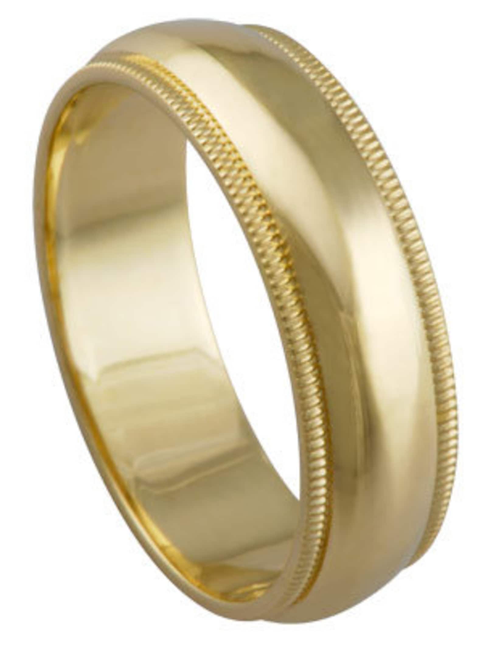 14k Yellow Gold Band Ring 7mm Men's Women's Wedding | Etsy