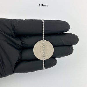 Solid Platinum Rope Chain Diamond Cut Necklace PT950 - Etsy