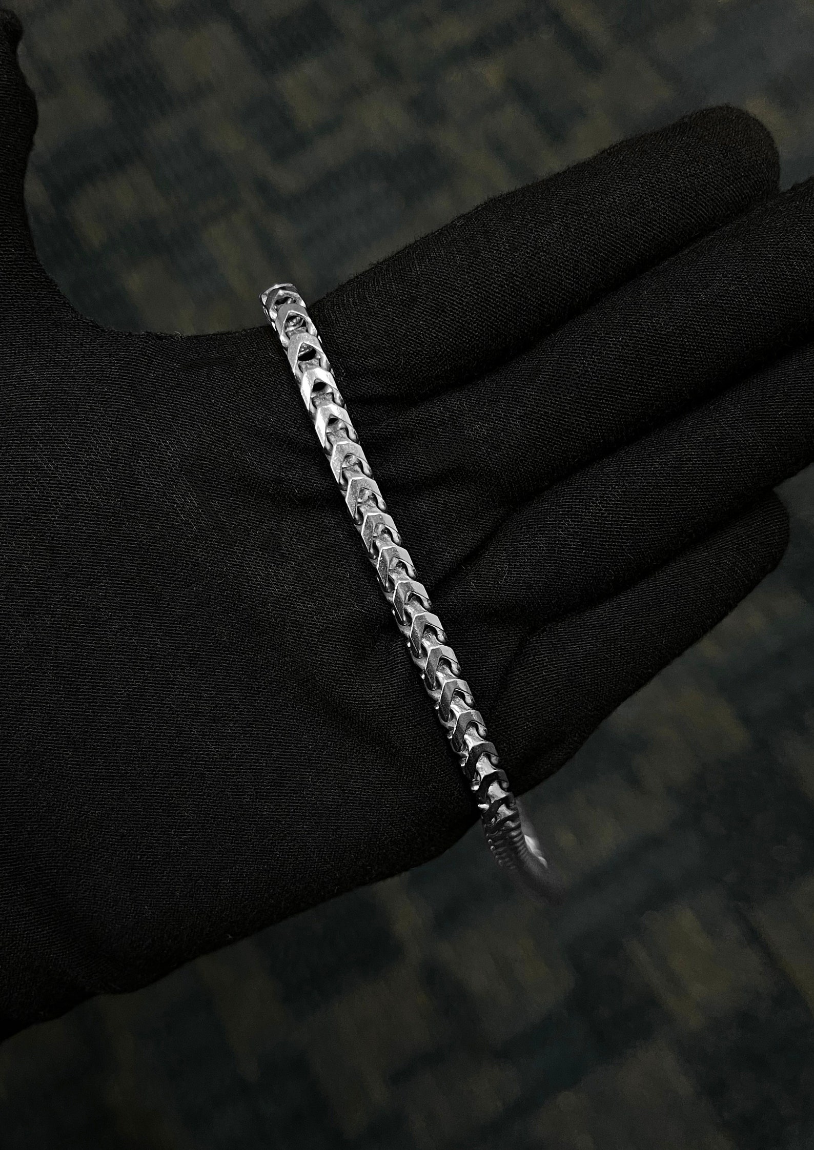 14k White Gold Franco Chain Diamond Cut Italian Gold Necklace | Etsy