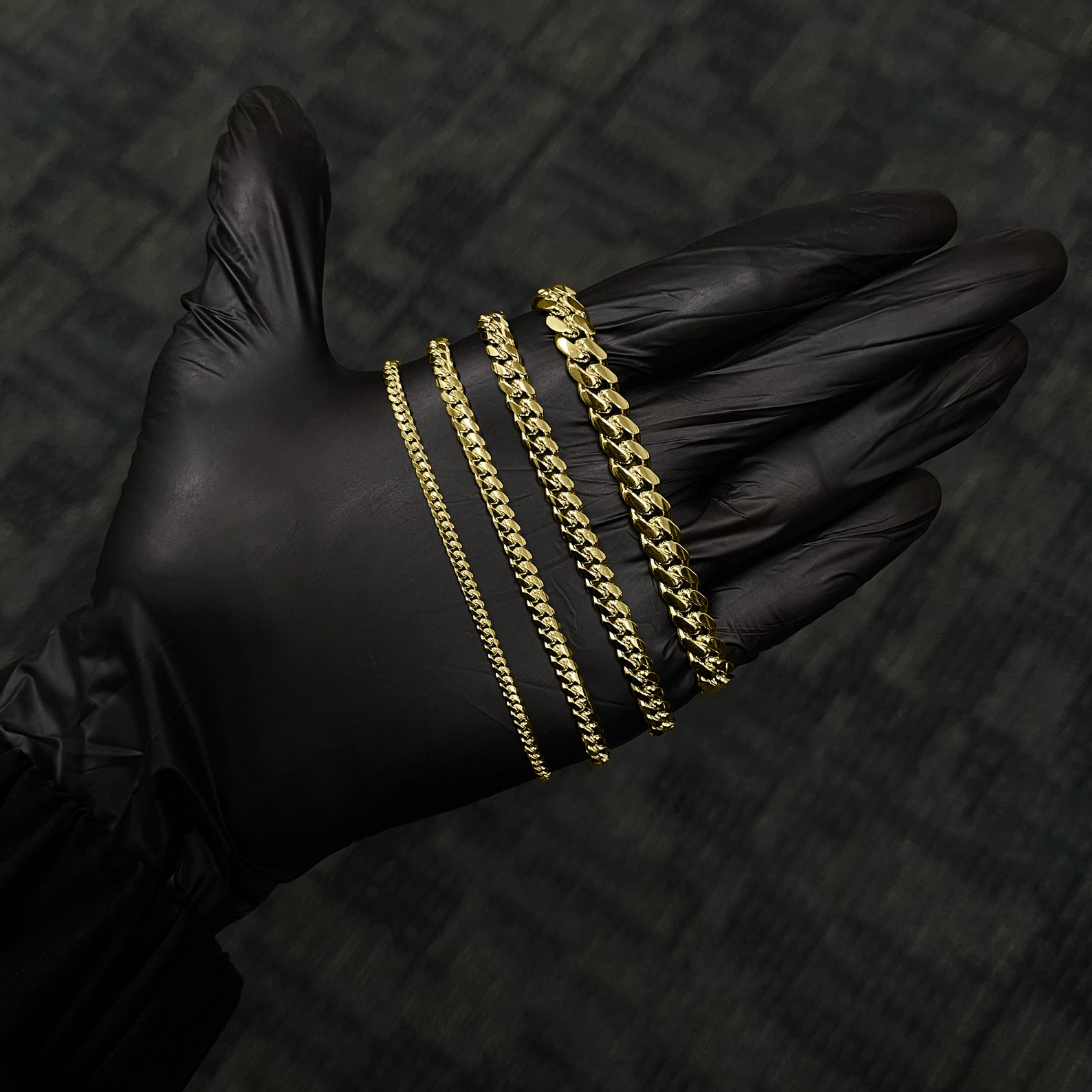 Solid 18k Gold Miami Cuban Link Chain Necklace Real Italian - Etsy