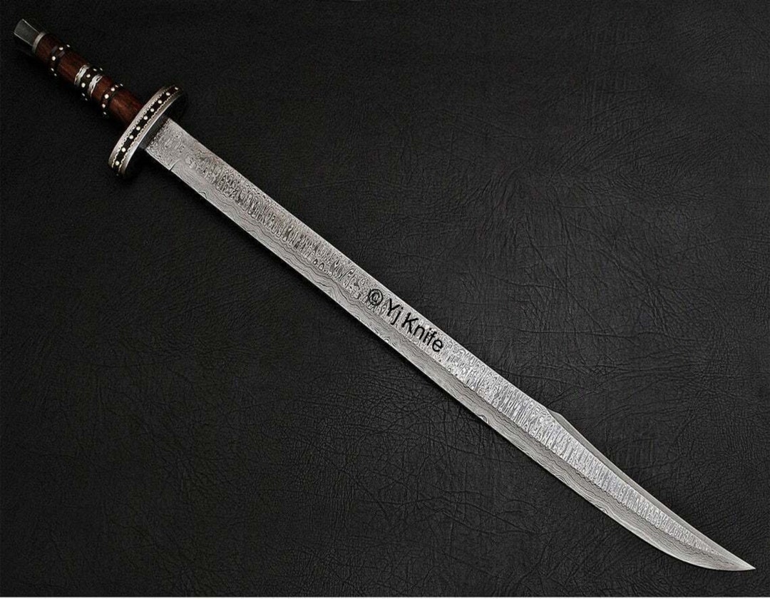 Custom Hand Forged, Damascus Steel Functional Sword 32 Inches, Single ...