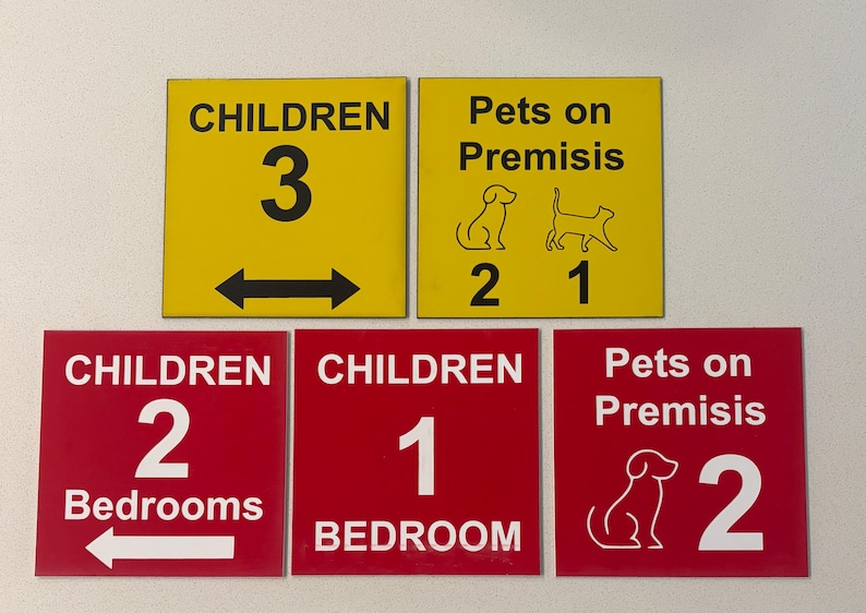 Personalized Fire Safety Sign for Pets & Kids | Engraved Window/door ...