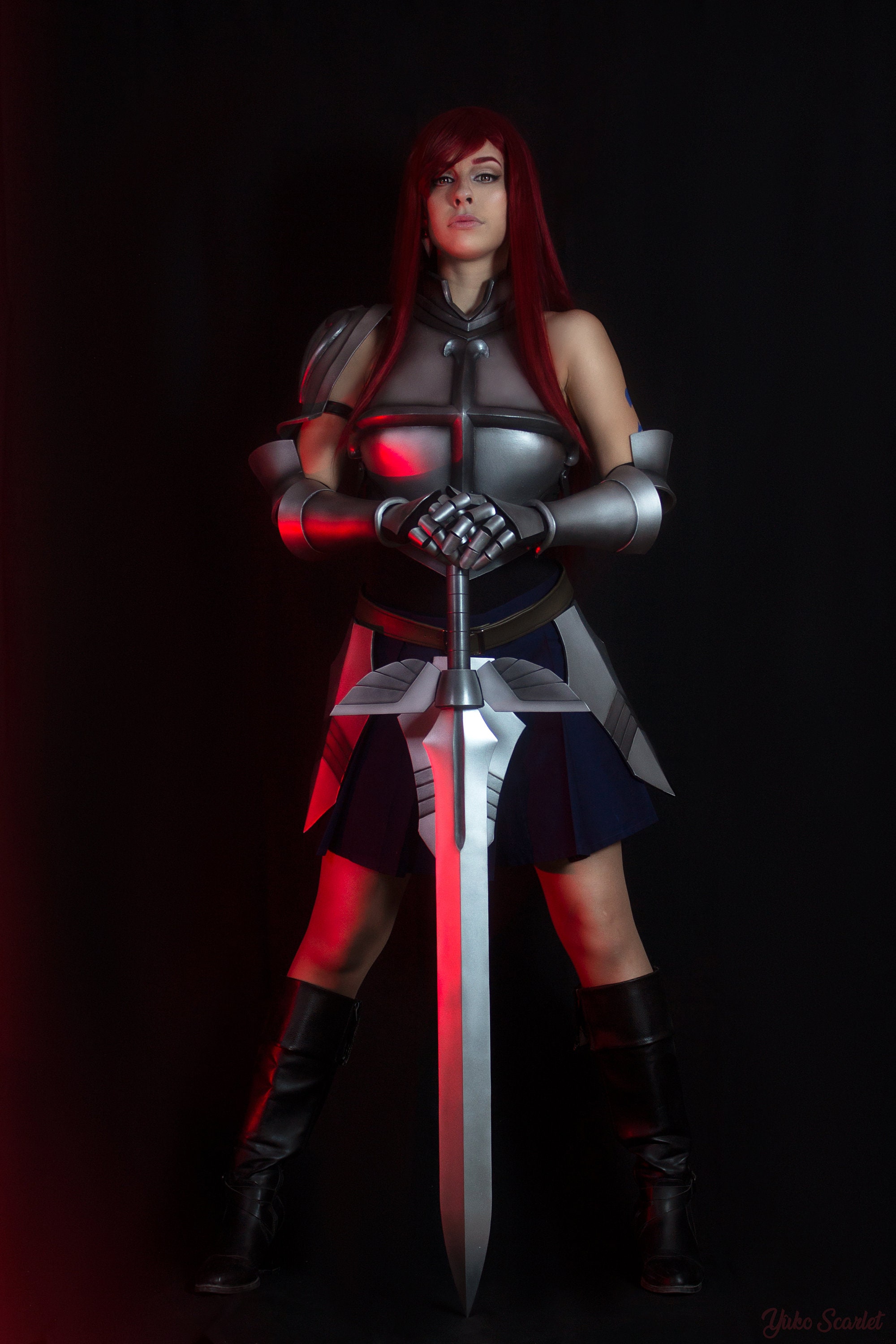 Erza Scarlet Heart Kreuz Sword Pattern plan Directeur - Etsy