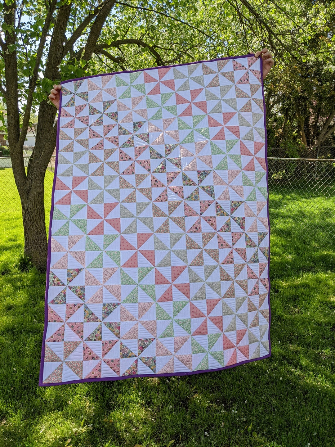 Pinwheel Baby Girl Quilt - Etsy