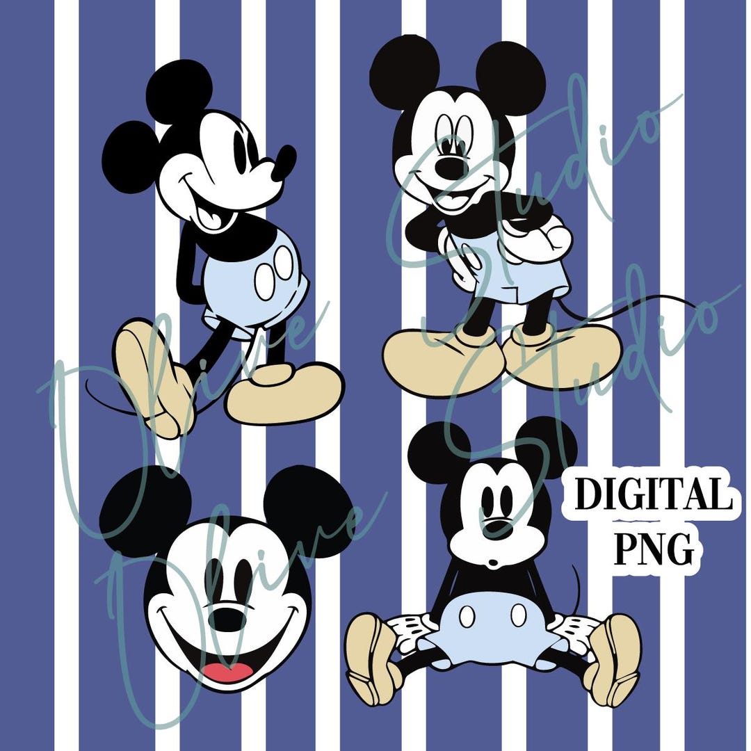 Vintage Mickey Mouse Bundle DIGITAL PNG - Etsy