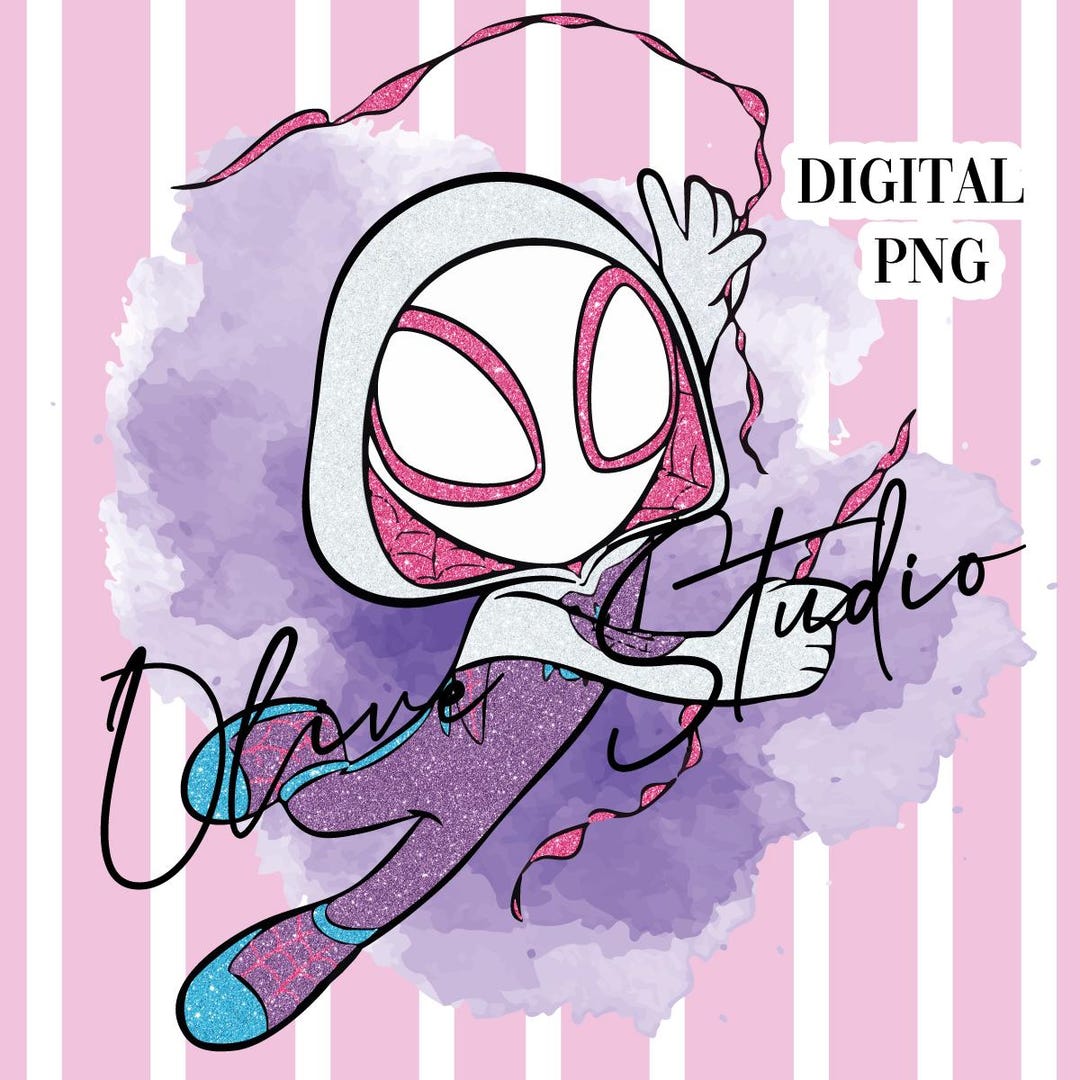 2 Spider Gwen GLITTER PNG, Spidey and His Amazing Friends Clipart ...