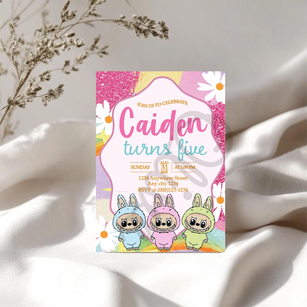 Labubu Party Invitation: Personalized Digital Invite - Etsy