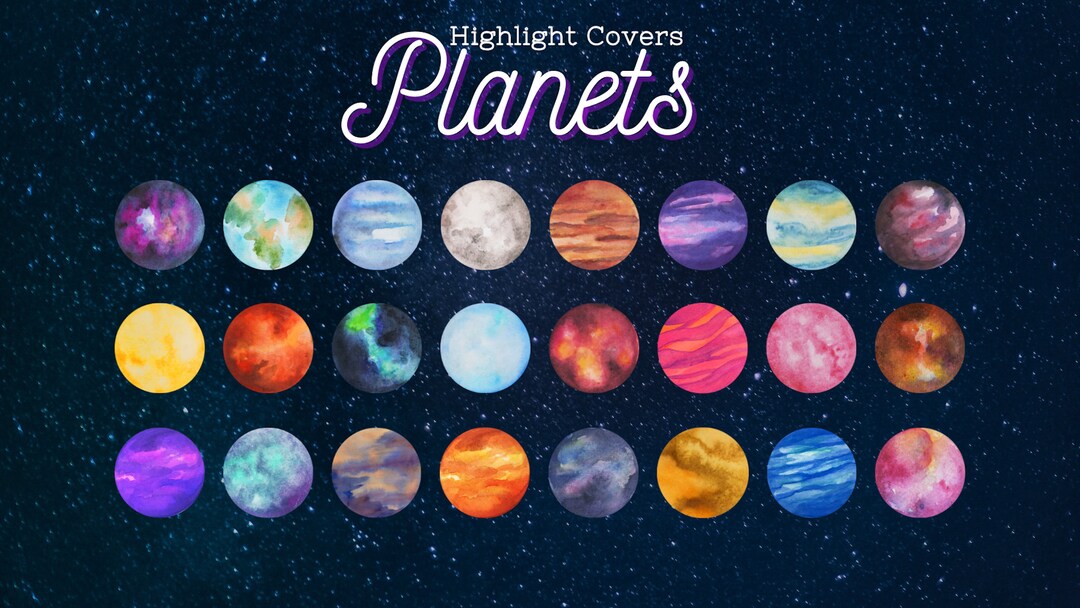Planets Instagram Highlight Covers - Etsy