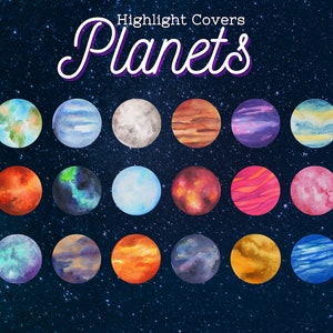 Planets Instagram Highlight Covers - Etsy