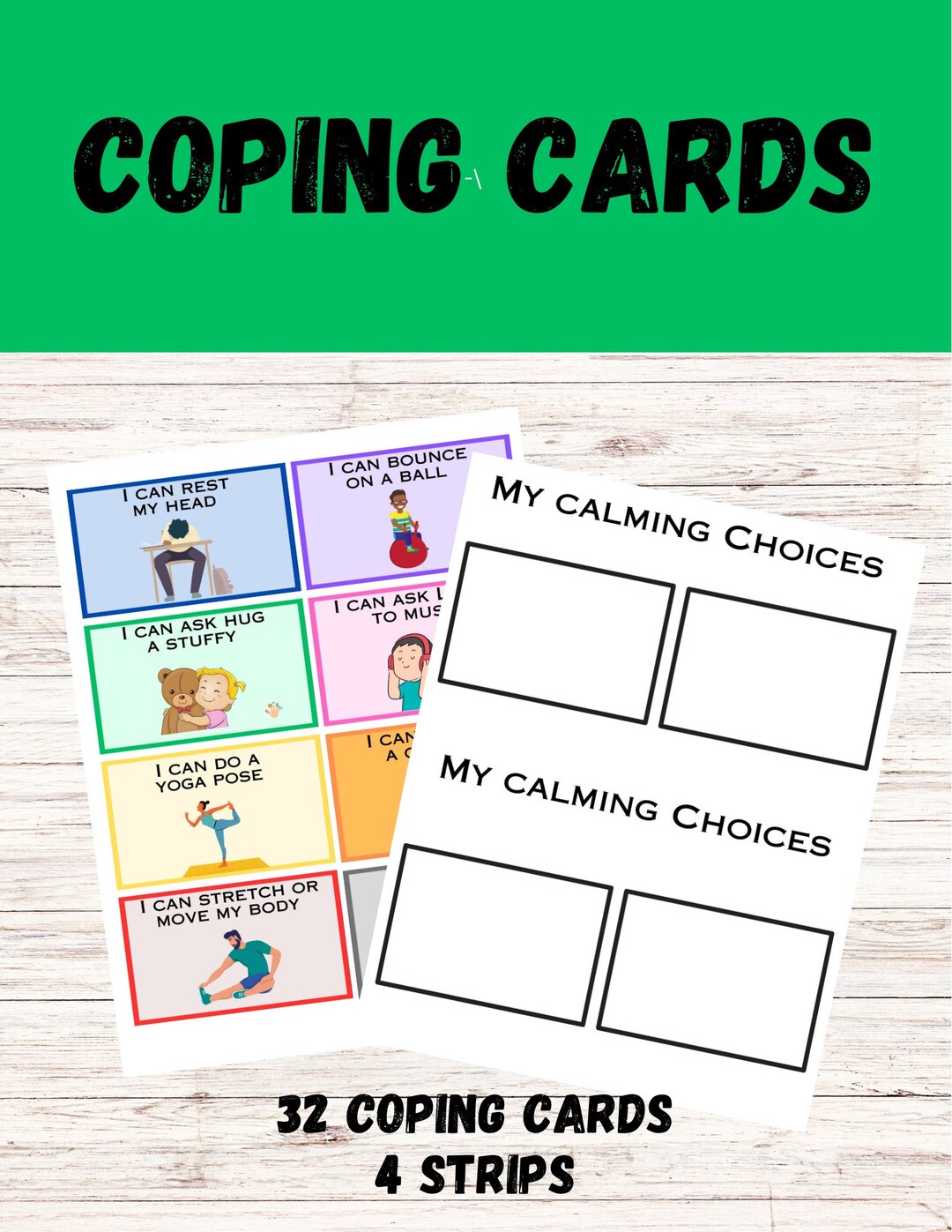 Buy Coping Calming Cards Visual Aid Visual Schedule Toddler Behaviour ...