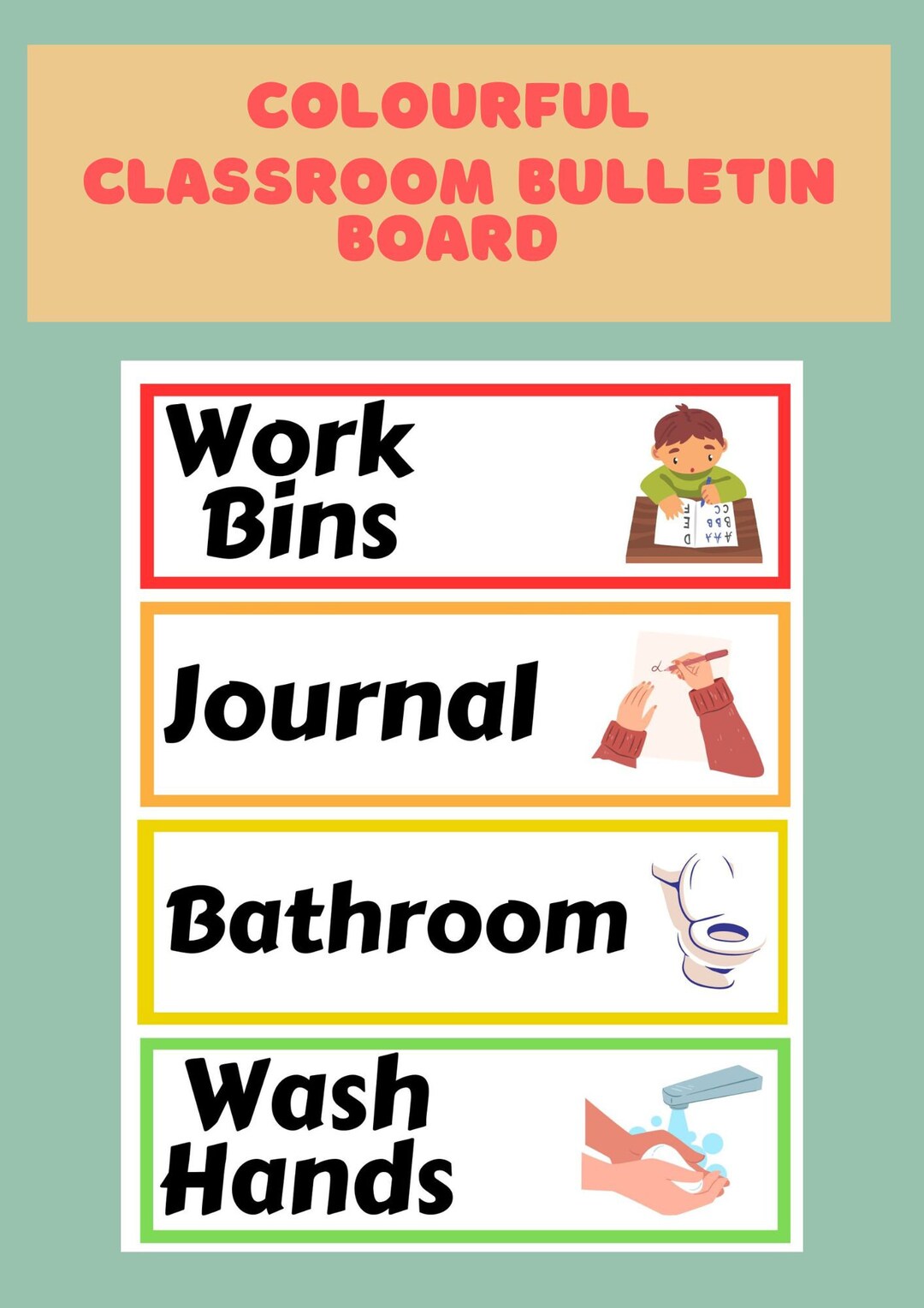 Boho Classroom Schedule Cards: Teacher Printable (digital Download) - Etsy