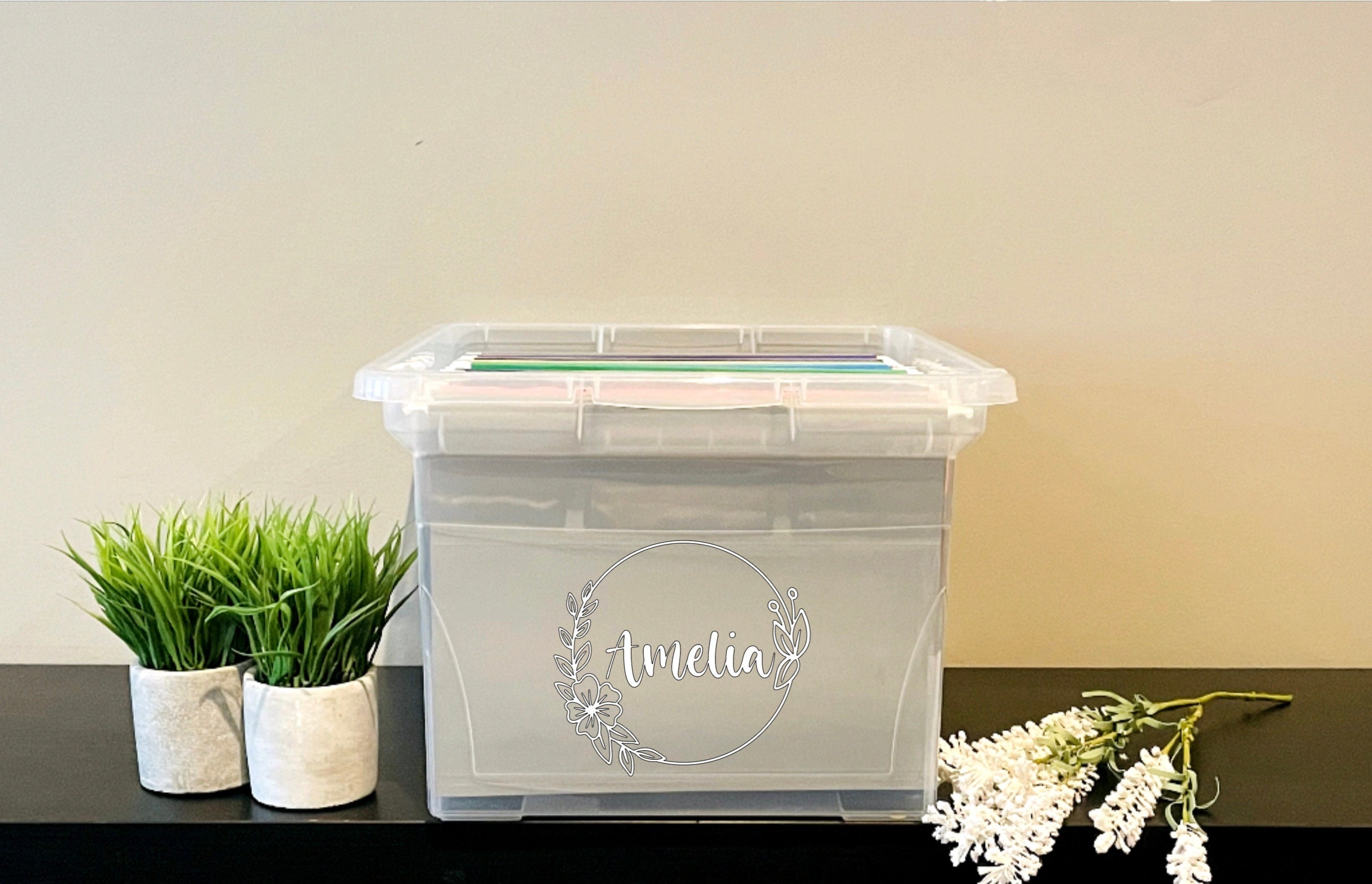 School Memories Box Name Label Personalized Home Organization - Etsy