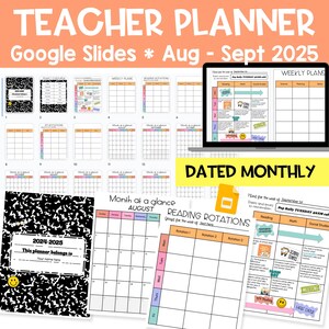 Editable Teacher Planner 2024 - 2025 | Back to School Teacher Printable ...