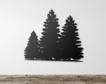 Pine Tree Silhouette Metal - Etsy