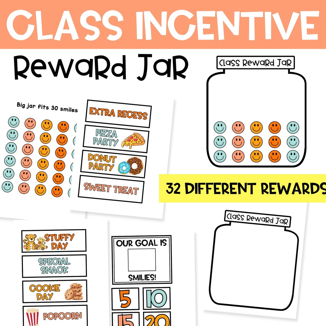 Whole Class Incentive Jar, Printable Class Incentive Reward Chart ...