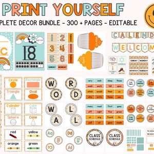 Groovy Smiley Classroom Decor Bundle, Complete Boho Classroom ...