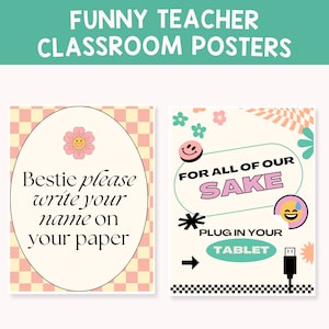 Sarcastic Funny Classroom Posters, High School Teacher Classroom ...