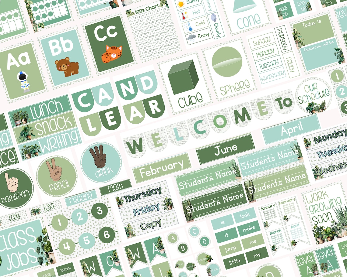 Plant Classroom Decor Bundle, Complete Classroom Nature Decor ...