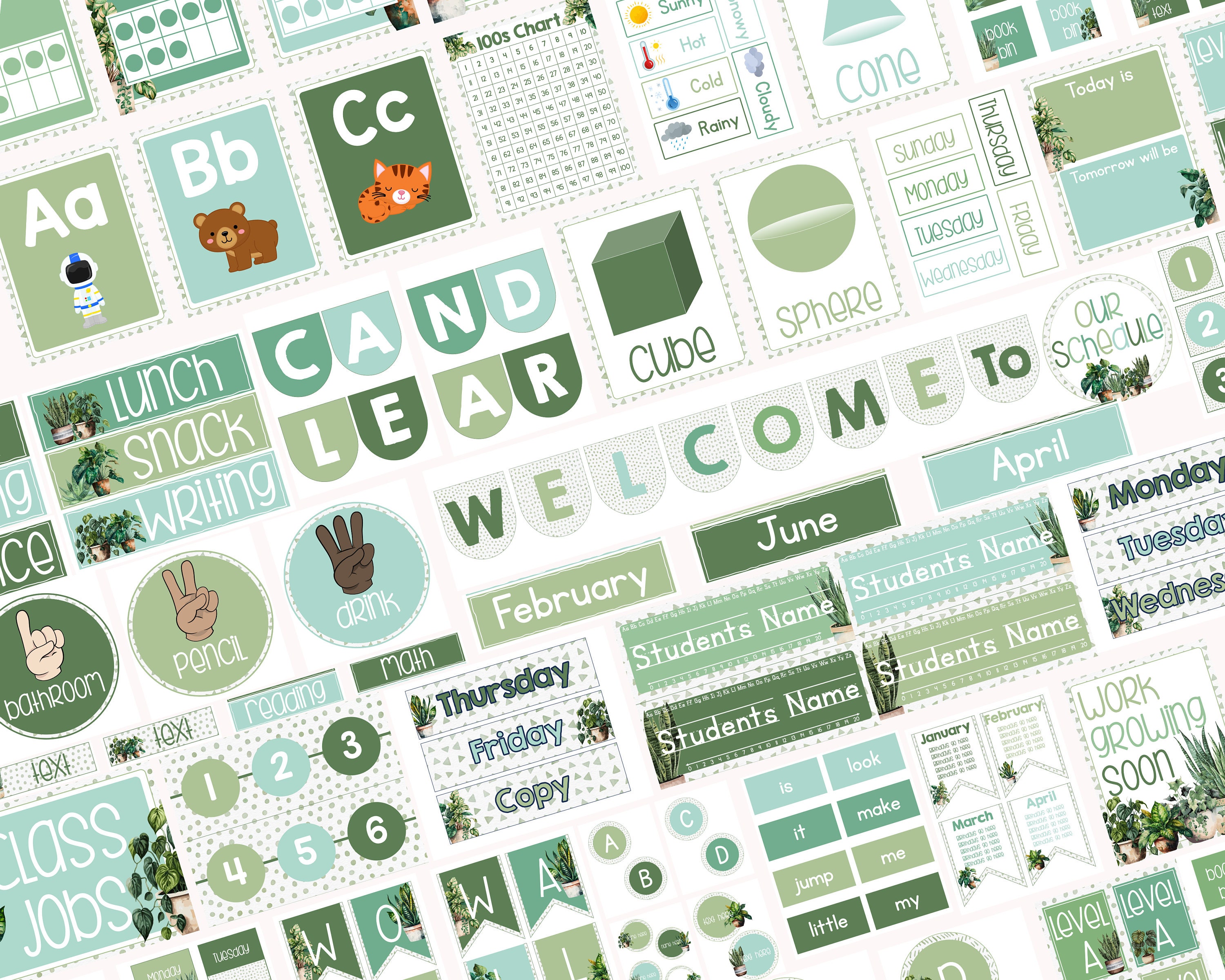 Plant Classroom Decor Bundle, Complete Classroom Nature Decor ...