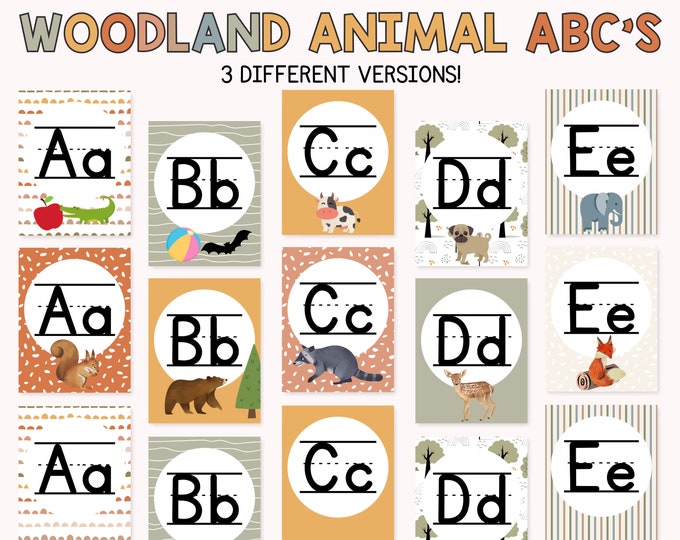 WOODLAND DESK Name Tags, Printable Woodland Desk Name Plates, Classroom ...