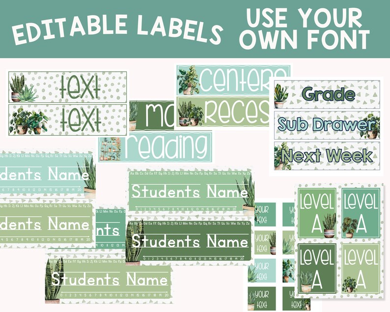 Plant Classroom Decor Bundle, Complete Classroom Nature Decor ...