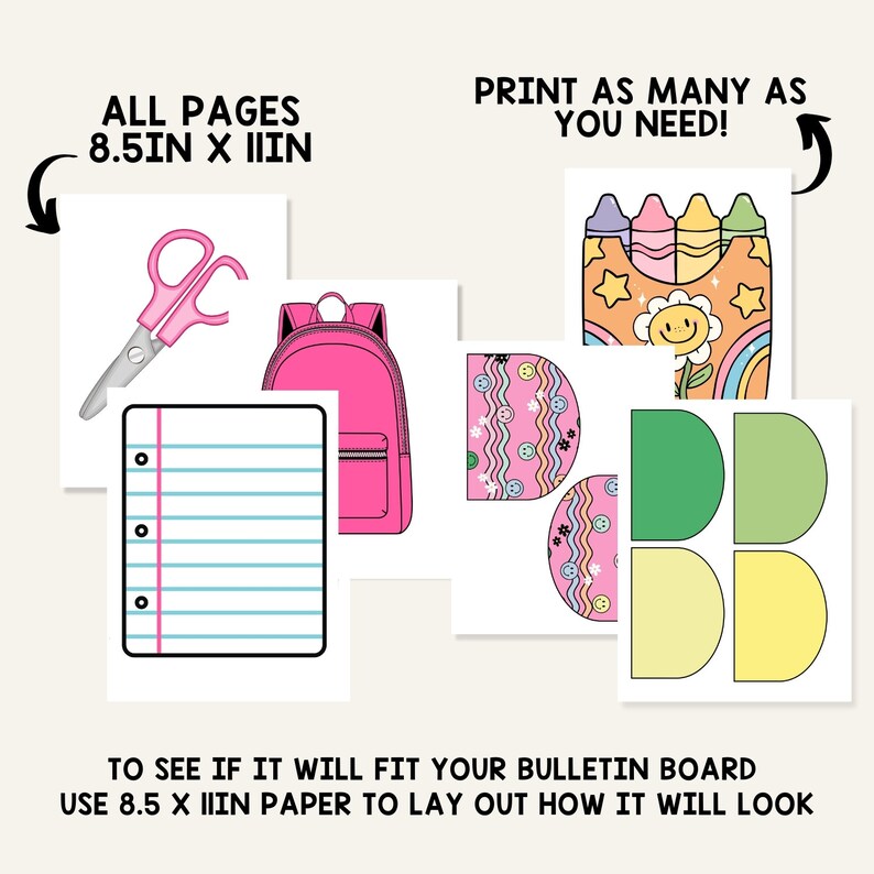 Back to School Groovy Bulletin Board Kit, Varsity Letters Hallway Decor ...