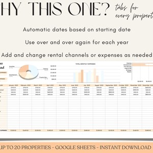 Rental Property Income Tracker, Rental Multi-property Expense Tracker ...