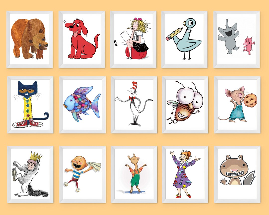 Book Characters Gallery Wall, Classroom Decor, Kindergarten Gallery ...