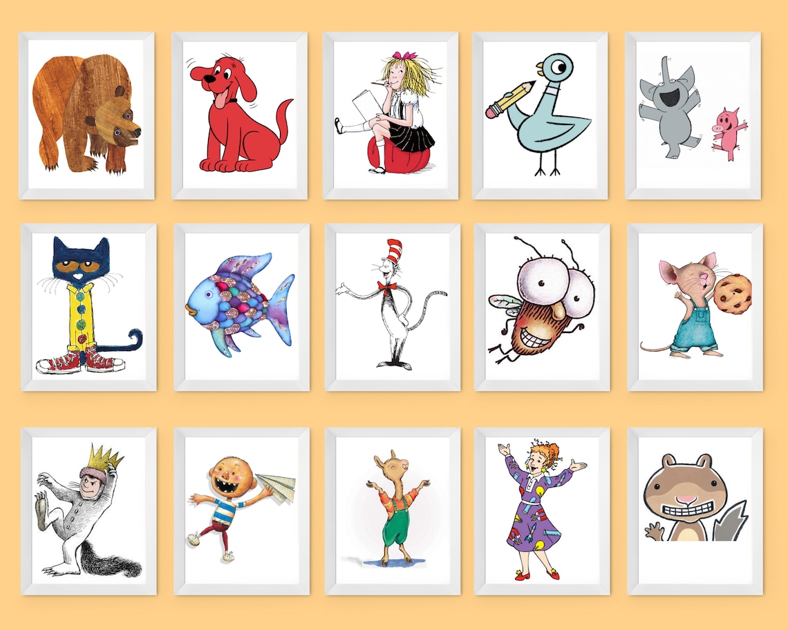Book Characters Gallery Wall Classroom Decor Kindergarten | Etsy Book Characters Gallery Wall Classroom Decor Kindergarten | Etsy