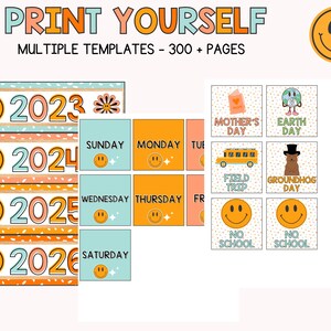 Groovy Smiley Classroom Decor Bundle, Complete Boho Classroom ...
