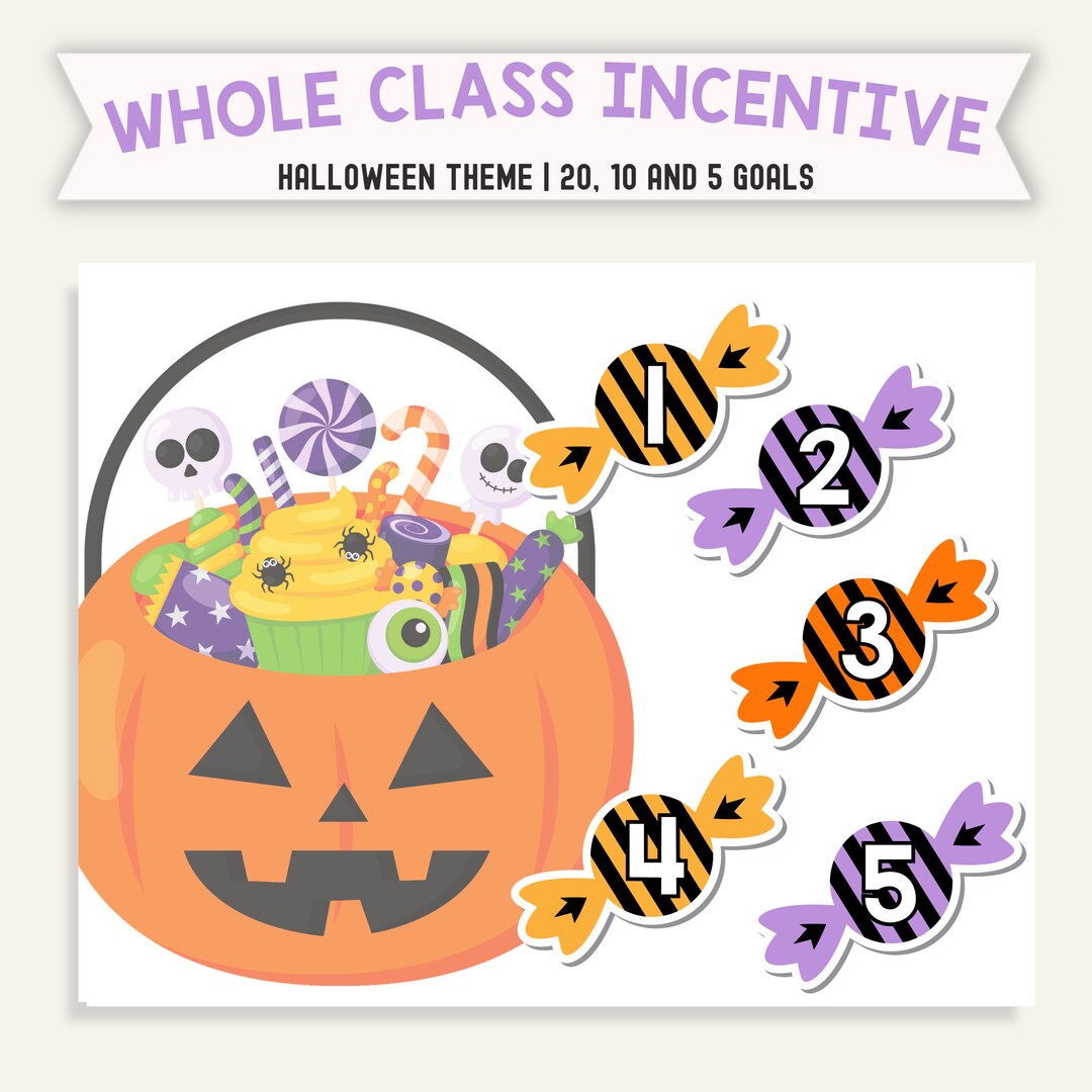 Halloween Whole Class Incentive Chart, Homeschool Behavior Chart, ADHD ...
